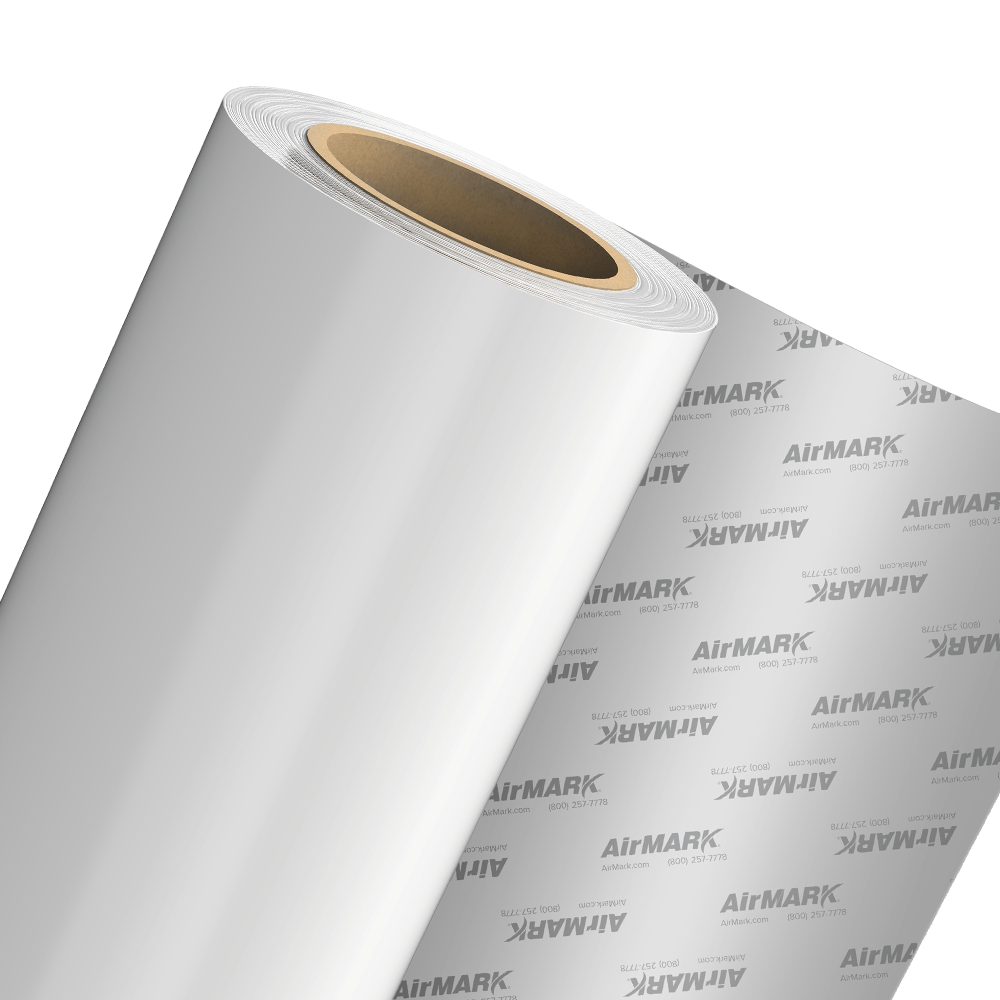 AirMark Matte White Print Media, Semi-permanent Adhesive Vinyl